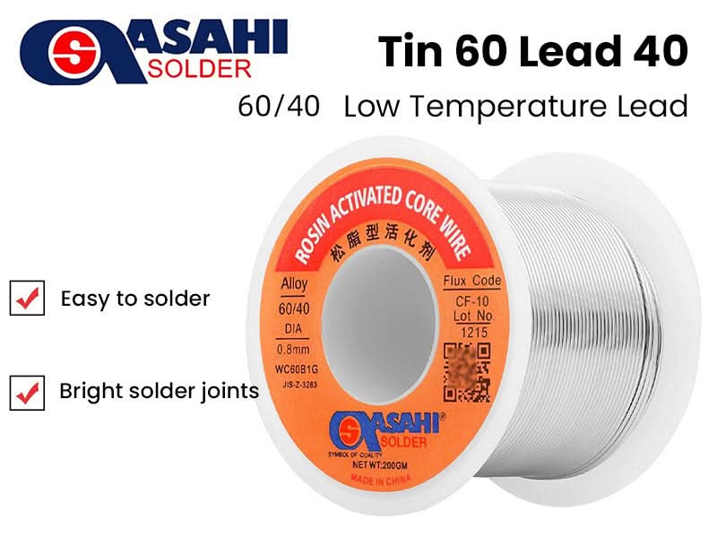 Asahi Solder 60/40 Sn60Pb40 0.8mm - Kuriosity