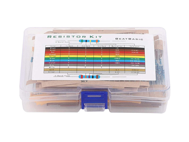 Resistor Kit 1/4W 0-1M ohm 1140pcs / 1-3M ohm 2600pcs - Kuriosity
