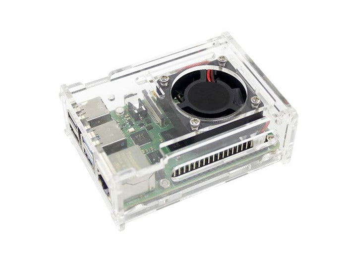 Raspberry Pi 4 Acrylic Case with Fan - Kuriosity